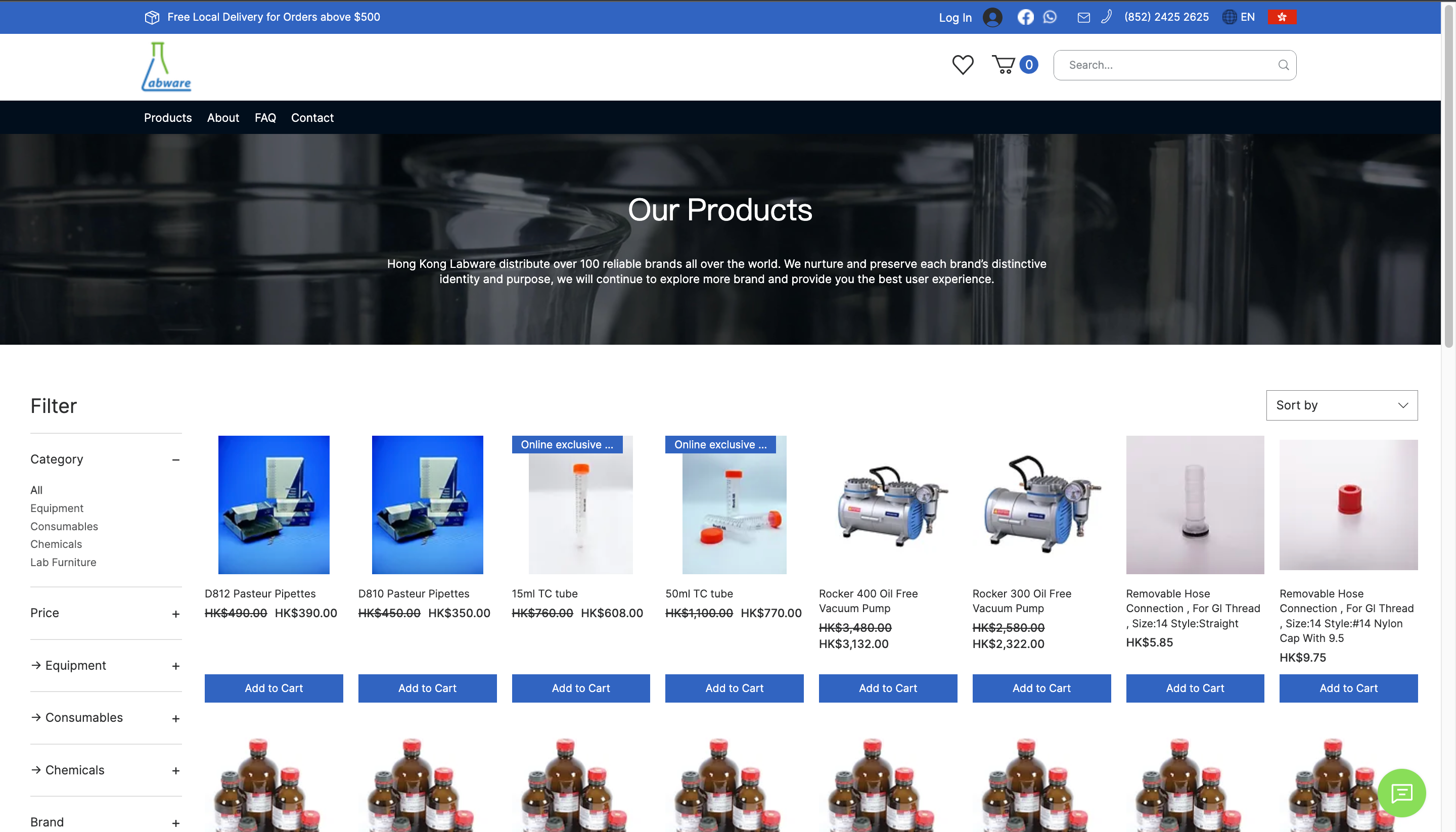 Labware-shop is now open